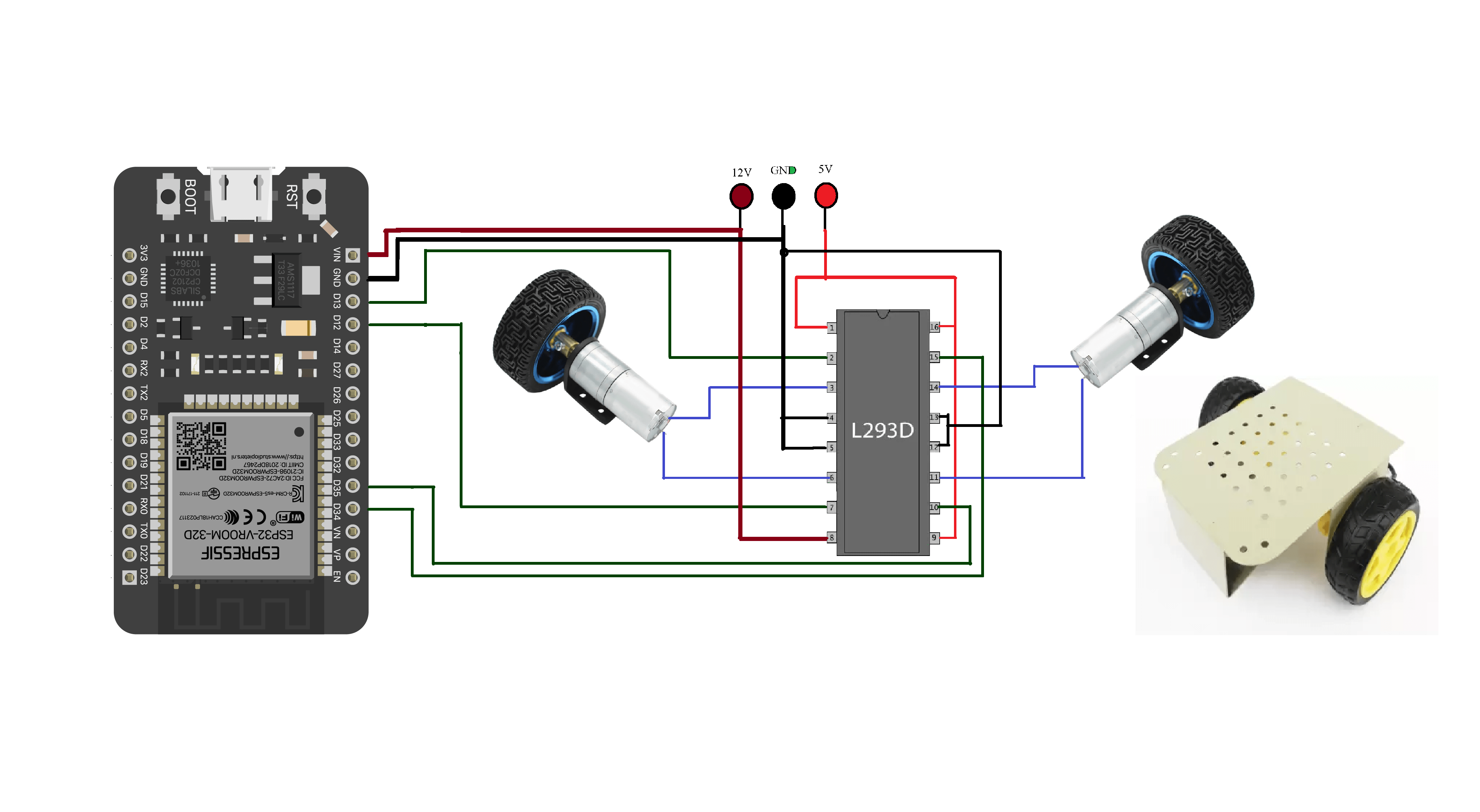 Robot control through Blynk2.0- NodeMCU & ESP32 Wifi board - SME Dehradun